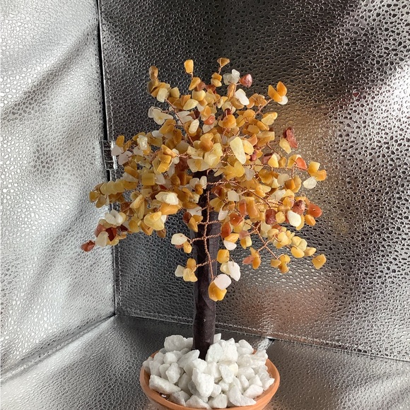 Art | Rbol De La Vida Echo Con Piedras Semipreciosas Jade Cuarzo Amarillo | Poshmark